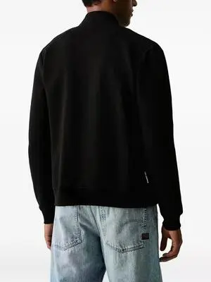Karl Lagerfeld Monogram-jacquard Zip-up Sweater