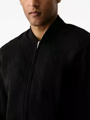 Karl Lagerfeld Monogram-jacquard Zip-up Sweater