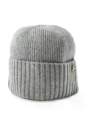 Barbour Ribbed-knit Logo-plaque Beanie Hat