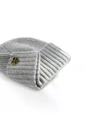 Barbour Ribbed-knit Logo-plaque Beanie Hat