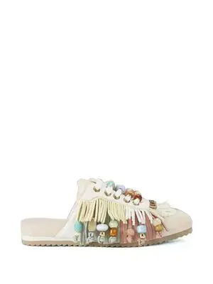 Kurt Geiger Islington P Fringe Mules - Neutrals