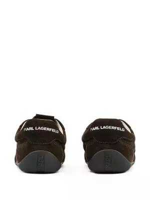 Karl Lagerfeld Logo-embroidered Suede Sneakers