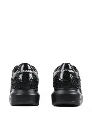 Karl Lagerfeld Embellished Platform Sneakers - Black