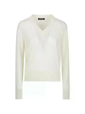 ARAGONA V-neck Cashmere Sweater - Neutrals