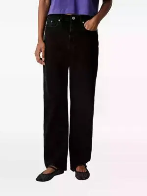 Karl Lagerfeld Logo-patch Straight-leg Jeans - Black