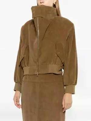 BONBOM Corduroy Oxford Crop Work Jacket