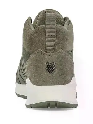 K-Swiss Suede-panelled High-top Sneakers