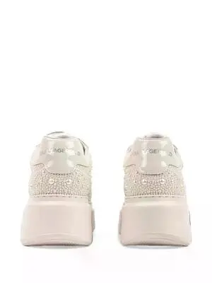 Karl Lagerfeld Faux-pearl Embellished Chunky-sole Sneakers