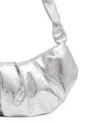 Karl Lagerfeld Metallic-effect Ruched Shoulder Bag
