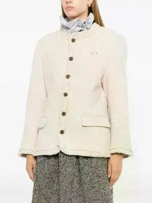 BONBOM Round-neck Tweed Blazer