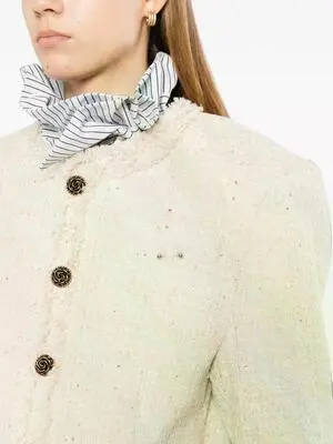 BONBOM Round-neck Tweed Blazer