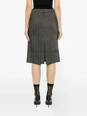BONBOM Herringbone-pattern Skirt