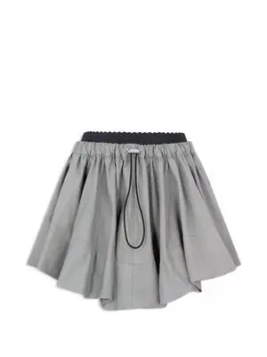Attico Drawstring-waist Ruffled Mini Skirt