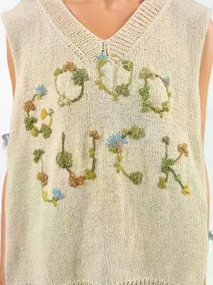 STORY MFG. Party Embroidered Knit Sweater