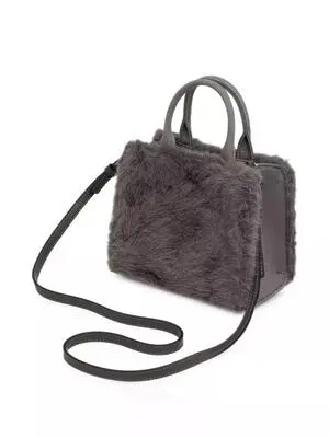 Karl Lagerfeld Logo-embroidered Faux-fur Tote Bag