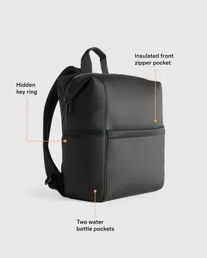 Quince All-day Neoprene Diaper Backpack - Black