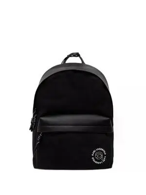 Karl Lagerfeld Logo-print Panelled Backpack - Black