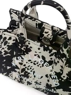 Karl Lagerfeld Animal-print Logo-print Tote Bag