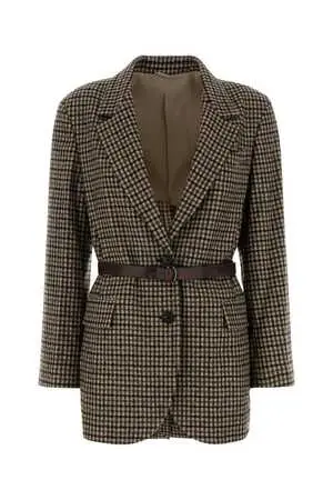 Brunello Cucinelli Embroidered Wool-blend Blazer