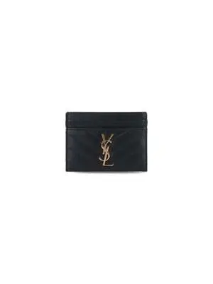 Saint Laurent Calf Leather Wallet - Black