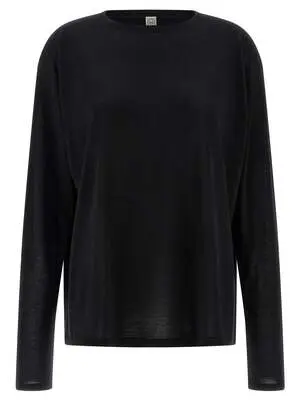 TOTEME Extrafine Wool Sweater - Black