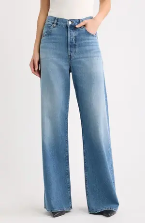 FRAME The Off Duty High Waist Loose Jeans - Flutter