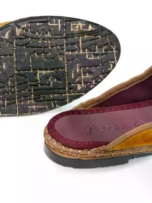 FLABELUS Bruna Velvet Flat Mules - Yellow