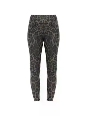 Adidas By Stella McCartney X Stella Mccartney Leopard-print Logo-print Leggings