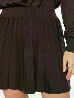MC2 SAINT BARTH Pleated Knitted Skirt