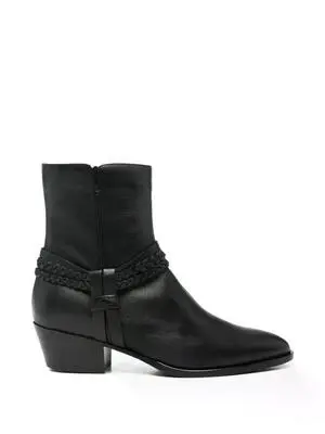 TRUMAN´S Braided-strap Leather Ankle Boots