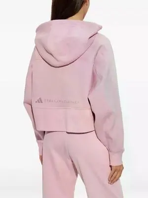 Adidas By Stella McCartney X Stella Mccartney Logo-print Zip-up Hoodie