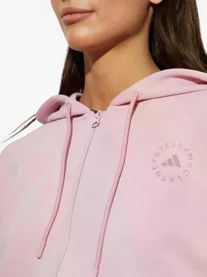 Adidas By Stella McCartney X Stella Mccartney Logo-print Zip-up Hoodie