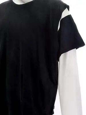 FOUND Layered-design Long-sleeve T-shirt - Black
