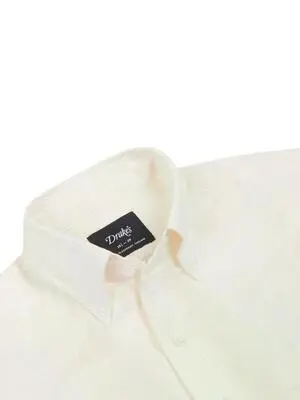 DRAKE'S Ticking-stripe Cotton Shirt