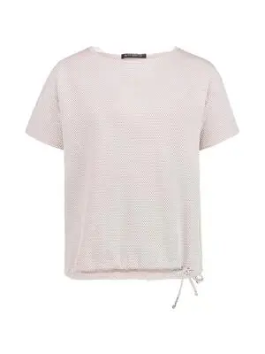 BETTY BARCLAY Textured Drawstring-hem T-shirt - Neutrals