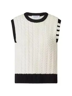 Thom Browne Merino-wool Aran-cable Shell Top