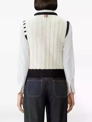 Thom Browne Merino-wool Aran-cable Shell Top