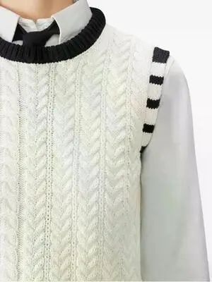 Thom Browne Merino-wool Aran-cable Shell Top