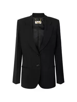 Elisabetta Franchi Flowing Gabardine Jacket - Black