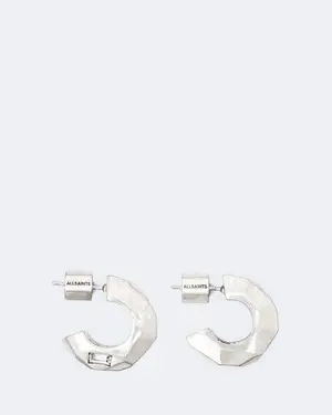 ALLSAINTS Faceted C Hoop Earrings