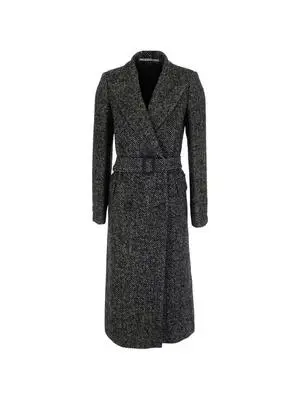 Tagliatore Herringbone Belted Coat