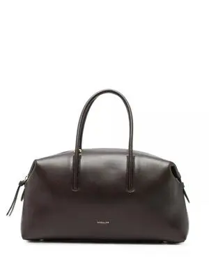 DEMELLIER Stockholm Midi Grained Leather Duffle Bag - Brown