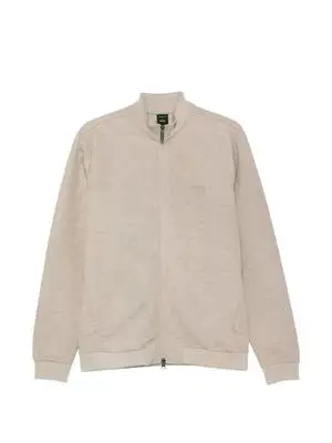 BOSS Check-pattern Zip-up Cardigan