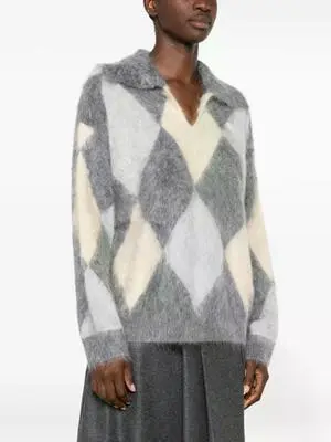 Seventy Argyle Intarsia-knit Sweater