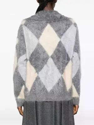 Seventy Argyle Intarsia-knit Sweater