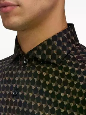 XACUS Geometric-print Shirt