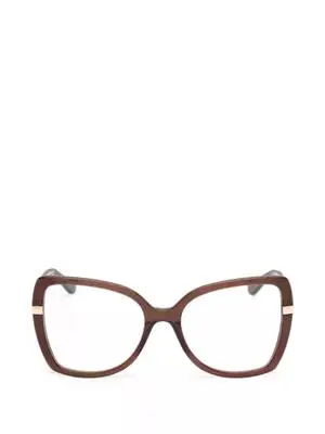 Guess Geometric-frame Glasses - Brown