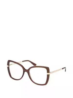 Guess Geometric-frame Glasses - Brown