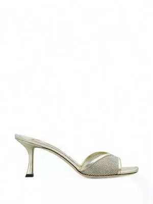 JIMMY CHOO Skye Crystal-embellished Sandals - Gold
