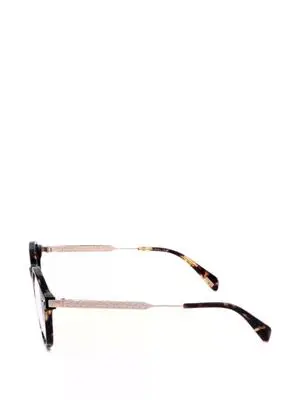 POLICE Tortoiseshell-effect Round-frame Glasses - Brown